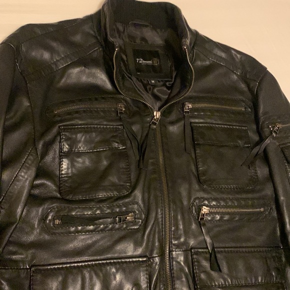 7 Diamonds | Jackets & Coats | Mens 0 Leather 7 Diamonds Motobiker ...